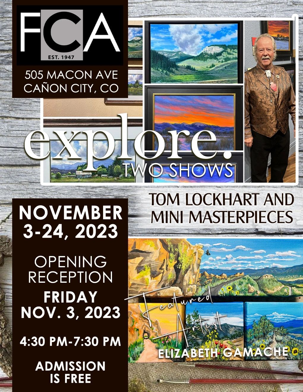 Call for Entries for FCA's November Show, "Mini Masterpieces"